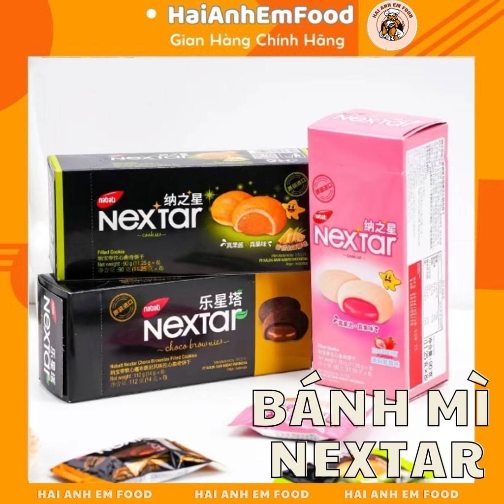 Bánh Nextar Dâu Tây / Dứa Tươi Hộp 112G, Bánh Nextar Nabati Socola ...