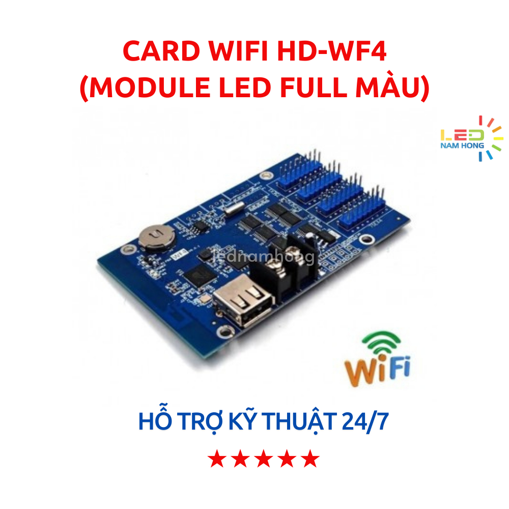 Card Wifi HD WF4 dùng cho module led ma trận full màu (cao tối đa 4 hàng)- Mạch điều khiển WF4 ...