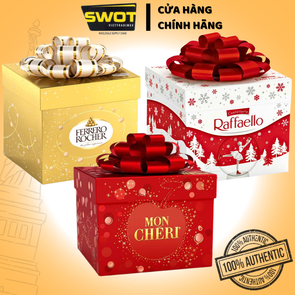 Socola Ferrero Rocher dạng hộp quà 18 viên, Socola Ý cao cấp, sang ...