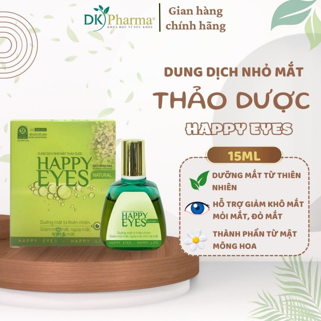 Dung Dịch Nhỏ Mắt Thảo Dược Happy Eyes Natura, Hỗ Trợ Giảm Khô Mắt, Mỏi ...