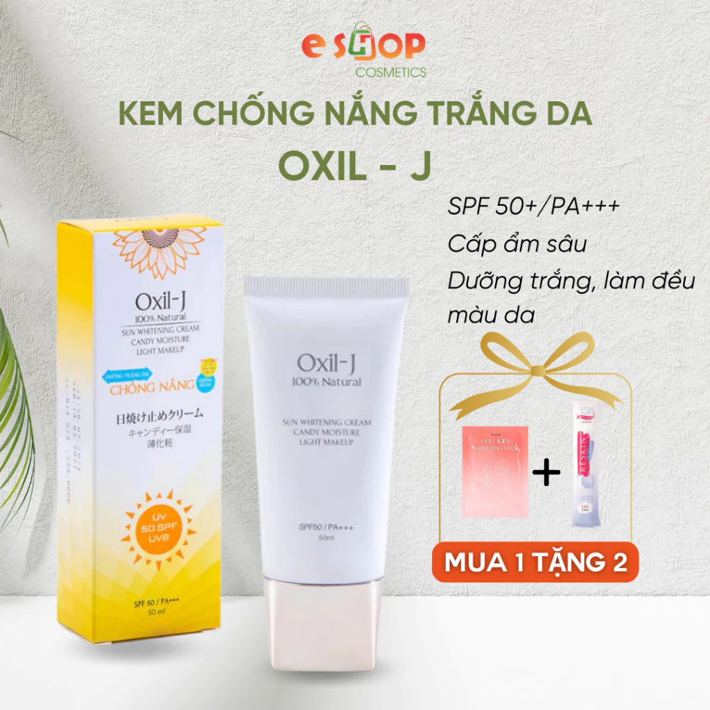 Kem Chống Nắng Dưỡng Trắng Da Oxil-J SPF 50/PA+++ 50ml E Shop Cosmetics ...