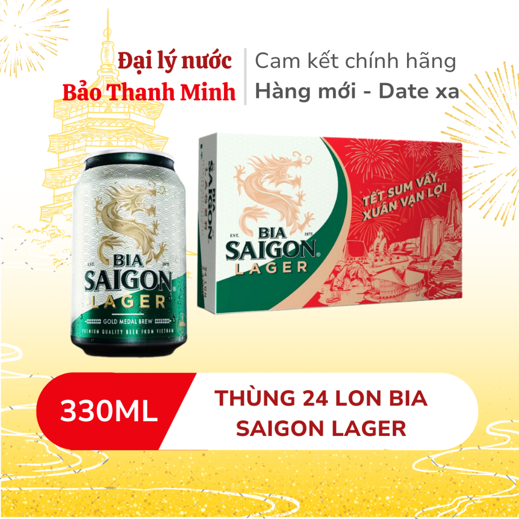 [MẪU THƯỜNG] [HOẢ TỐC] Bia Sài Gòn Xanh Lager 330ml - Nồng độ cồn 4,3% ...