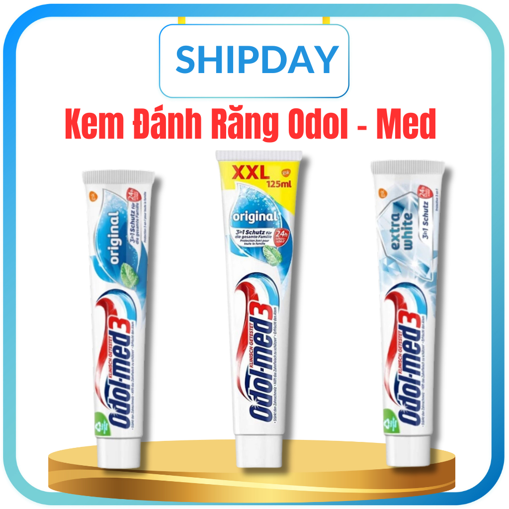 Kem đánh răng ODOL-MED 3 extra white, origin, minz frisch,karies 75ml ...