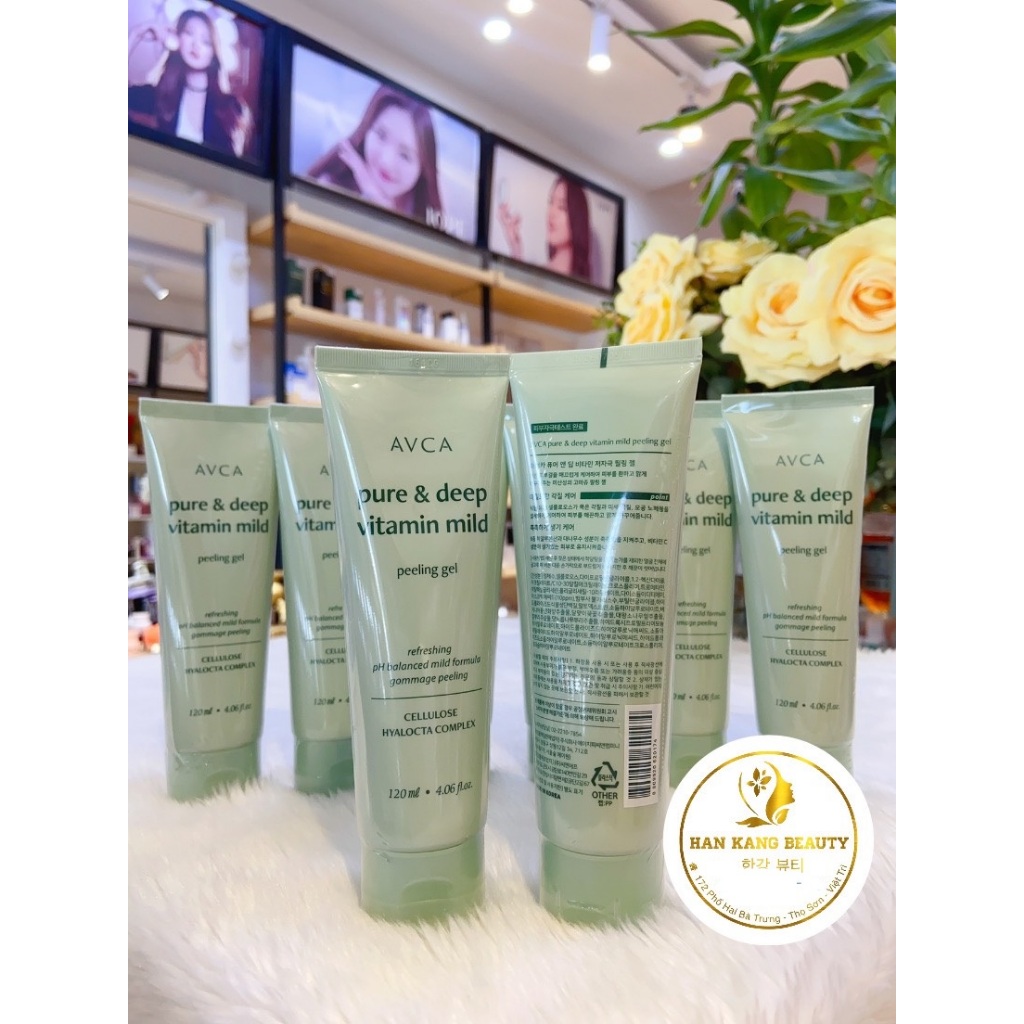 Tẩy tế bào da chết mặt AVCA pure & deep vitamin mild peeling gel 120ml ...
