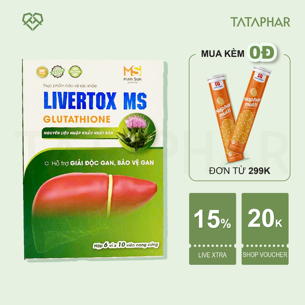 Viên uống giải độc gan LIVERTOX MS Hỗ trợ thanh nhiệt, giải độc gan ...