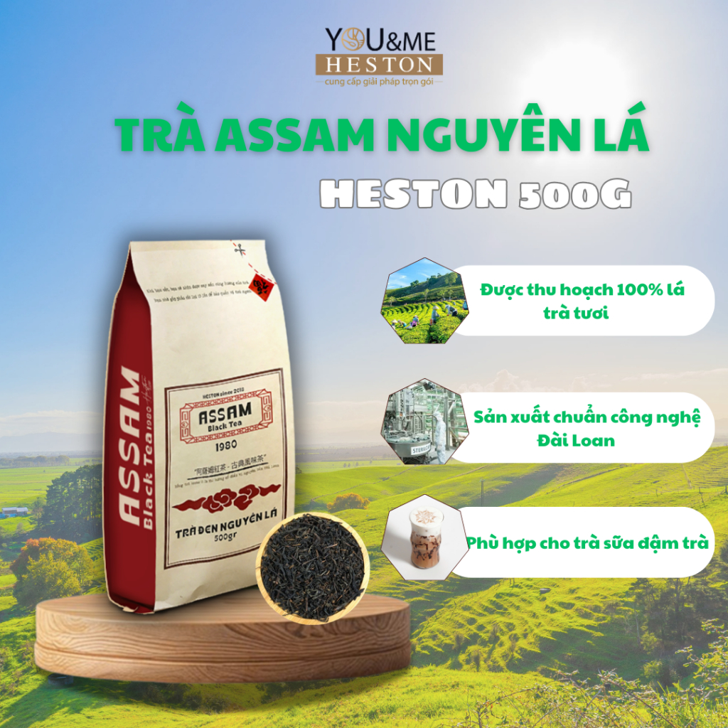 TRÀ ĐEN ASSAM NGUYÊN LÁ ĐÀI LOAN CAO CẤP HESTON 500GRAM | Shopee Việt Nam