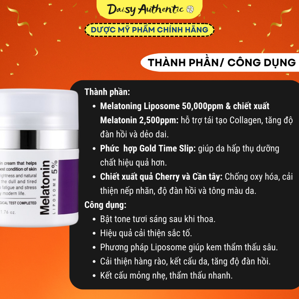 Kem Dưỡng giảm Nám MaxClinic Melatonin Liposome 5% 50g | Shopee Việt Nam