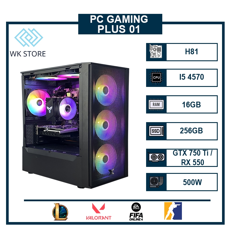 Máy Tính PC Plus 01 | I5 4570 | 16GB Ram | VGA Onboard / RX 550 4GB ...
