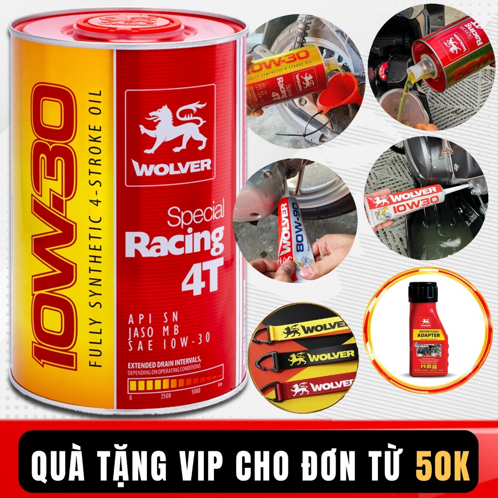 [G.Oil] Quà tặng từ 50K - Nhớt xe tay ga WOLVER SPECIAL RACING 10W30 ...