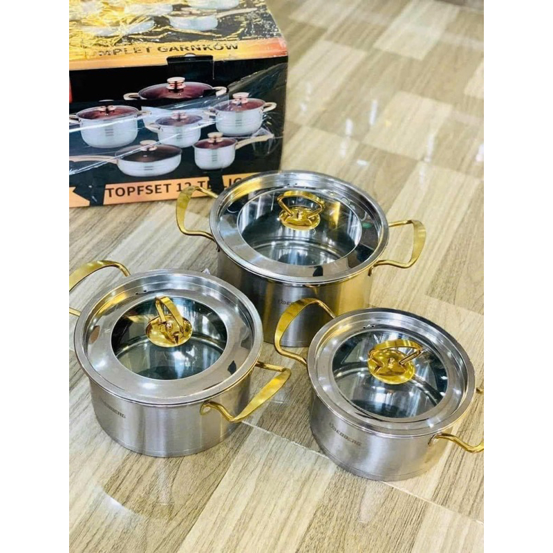 Bộ nồi inox cao cấp 3 đáy dày Ebberg EB-8003 dùng được mọi loại bếp ...