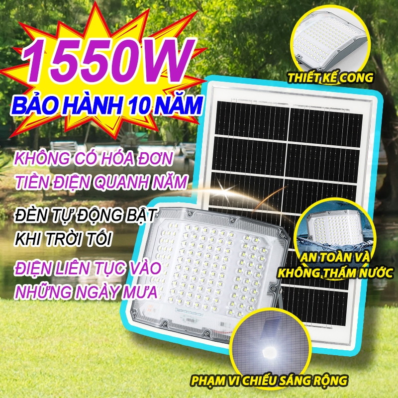 Đèn năng lượng mặt trời 60W-3550W Bảo hành 10 năm Chống thấm ngoài trời Phạm vi chiếu sáng rộng ...