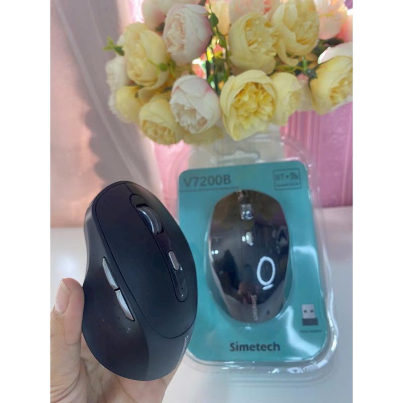 Chuột Bluetooth Simetech V7200 - Chuột wireless Nút Croll Kim Loại ...