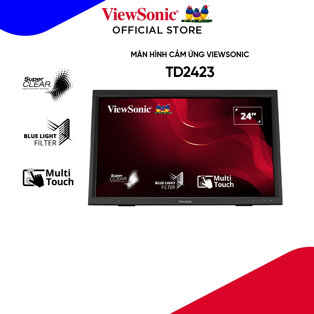 Màn hình ViewSonic TD2423 kích thước 24" cảm ứng 10 điểm bảo hành 36 tháng | Shopee Việt Nam