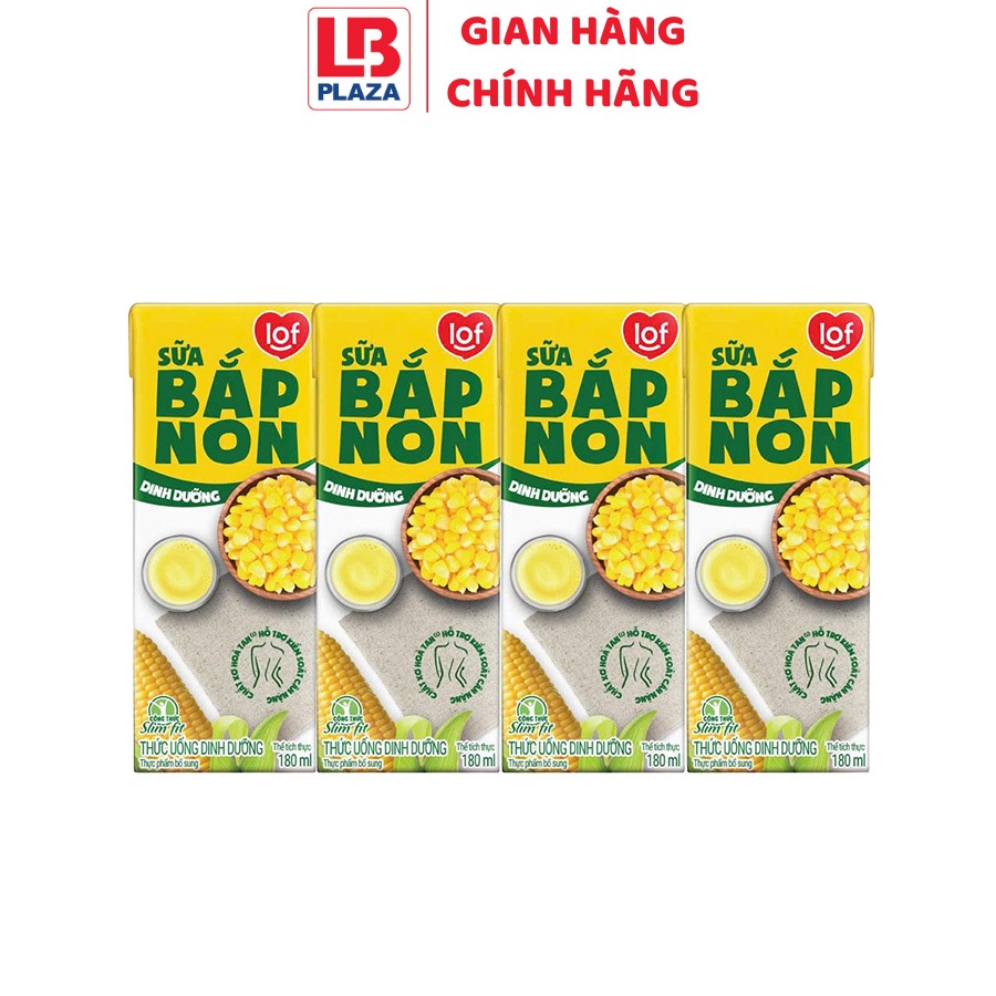 Lốc 4 hộp sữa bắp non LiF 180ml | Shopee Việt Nam