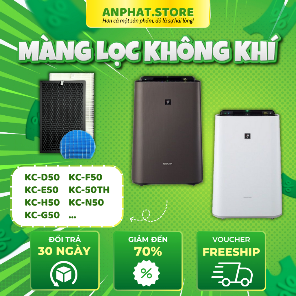 Màng lọc không khí thay thế Mã: FZ-D50HF, KC-D50, E50,H50,G50,F50,50TH ...