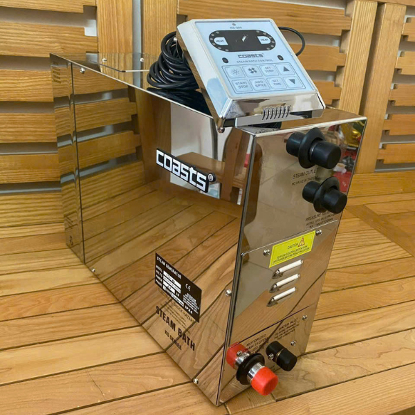 Máy xông hơi ướt Coasts 6KW (KSA-60S) vỏ inox kèm bảng điều khiển điện ...