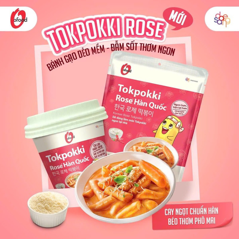 Tokpokki Rose Hàn Quốc Ofood 100g/125g (Bánh Gạo + Sốt) | Shopee Việt Nam