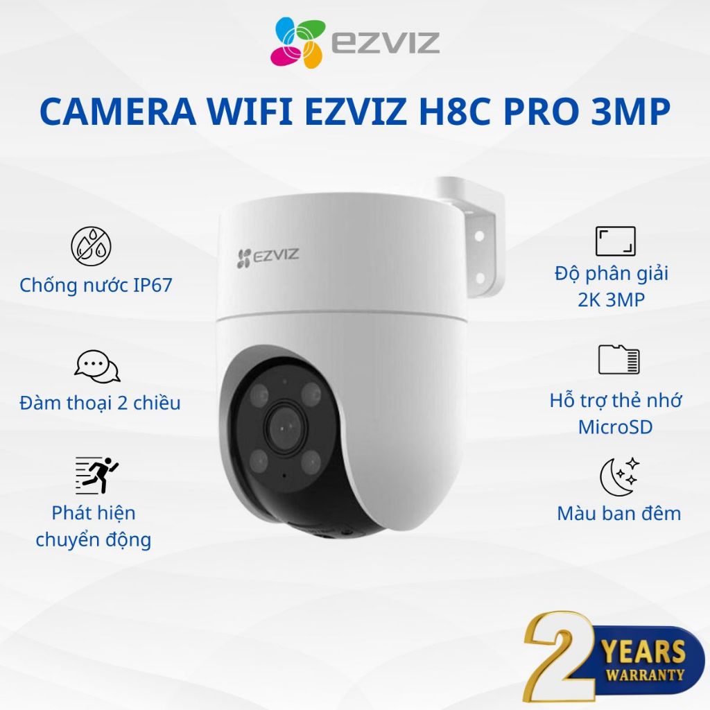 CAMERA WIFI QUAY QUÉT NGOÀI TRỜI EZVIZ H8C PRO 2K 3MP | Shopee Việt Nam