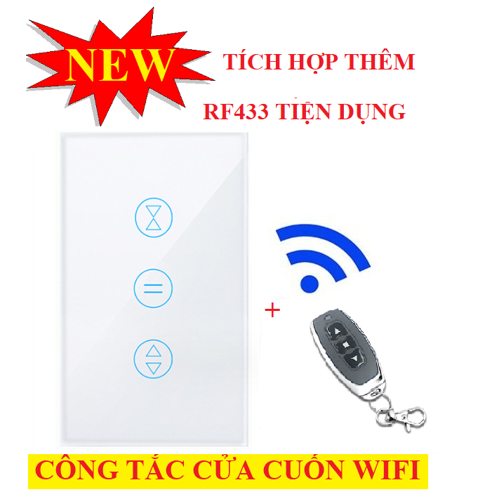 Công tắc cửa cuốn wifi + RF433 + Bluetooth MẪU MỚI điều khiển từ xa qua ...