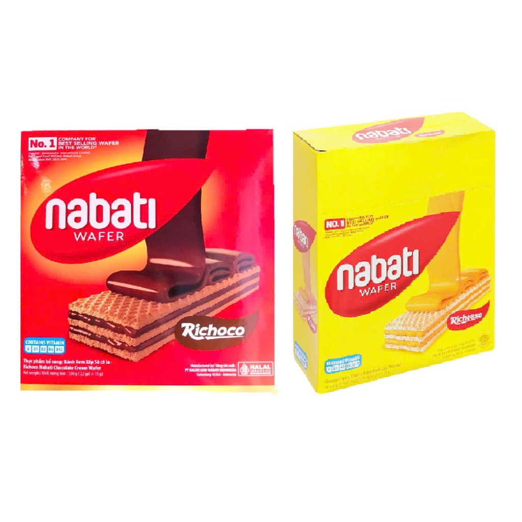 Bánh Kem Xốp 330g Nabati Cream Wafer (Hộp 22 gói) | Shopee Việt Nam