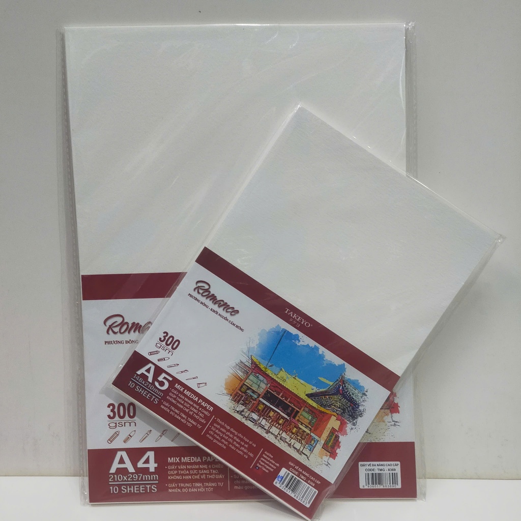 HCKT [THANH LONG] - Giấy vẽ màu nước TAKEYO Romance 300gsm A5 / A4 / A3 | Shopee Việt Nam