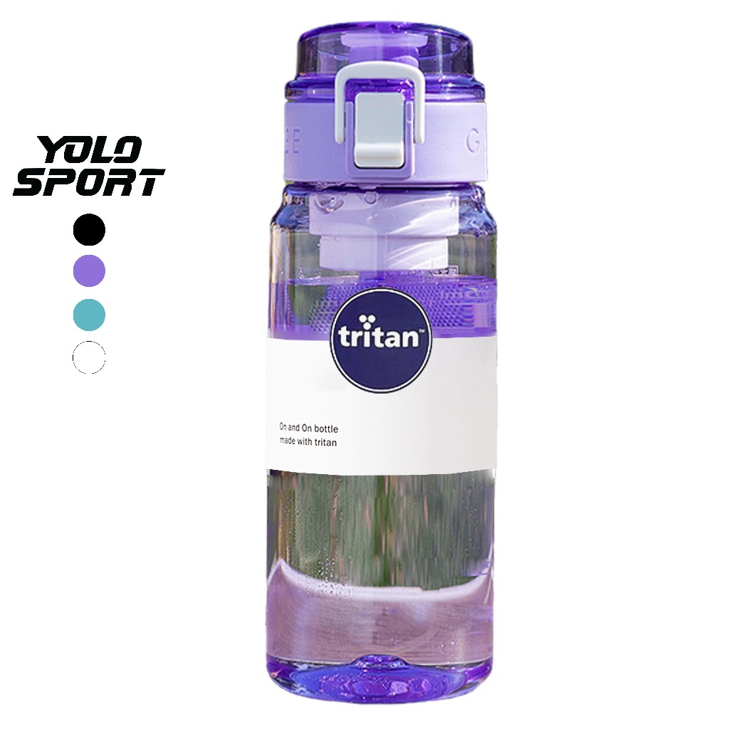 Bình Nước Nhựa Tritan 550ml Trong Suốt Nắp Mở 1 Chạm Chịu Nhiệt Có Dây Xách Chia Vạch Tiện Dụng ...