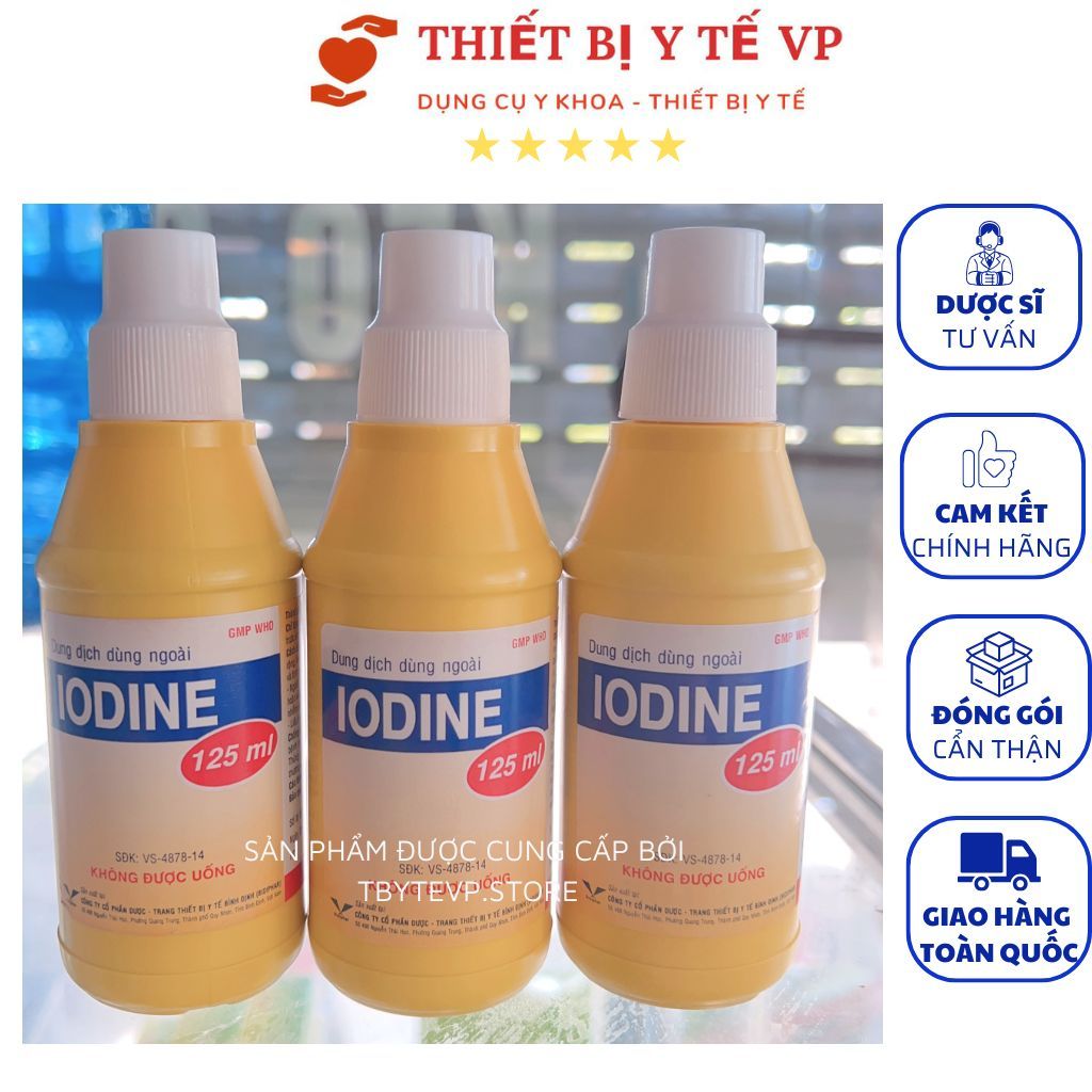 Dung Dịch Cồn Đỏ PVP IODINE 10% Chai 125ml (Dung Dịch Dùng Ngoài ...