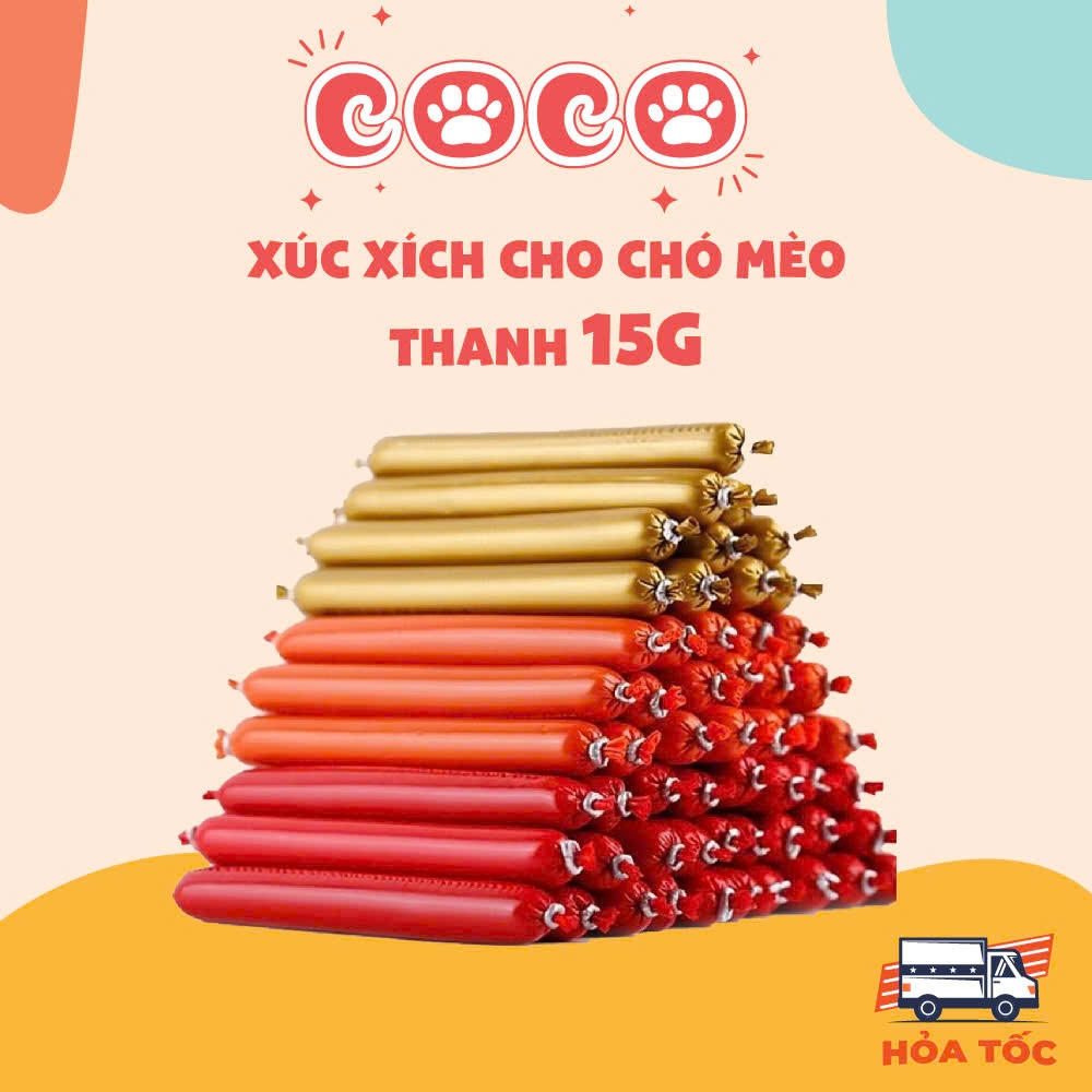 Xúc Xích Cho Chó Mèo Thanh 15g Đầy Đủ Hương Vị Bổ Sung Dinh Dưỡng Cho ...