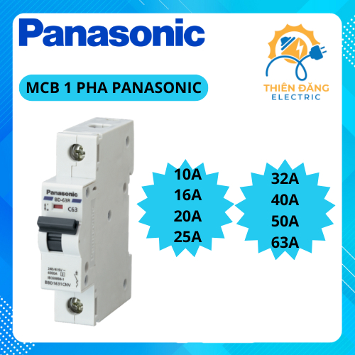 [CHÍNH HÃNG] CB MCB 1 Pha PANASONIC 10A,16A,20A,25A,32A,40A,50A,63A-6kA | Shopee Việt Nam