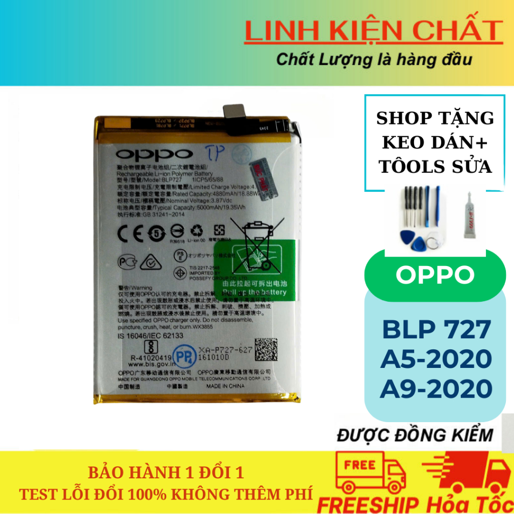 PIN BLP 727/A5-2020/A9-2020 (Tặng keo dán & bộ sửa) | Shopee Việt Nam