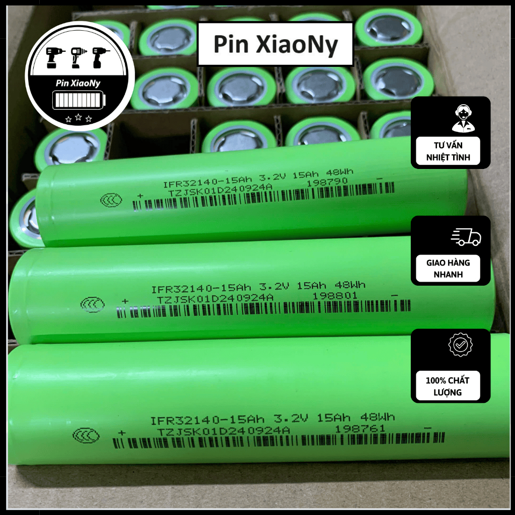 Pin 32140 15.000mah 1cell 3.2v mới 100% Lô Mới cam kết vượt dung lượng ...