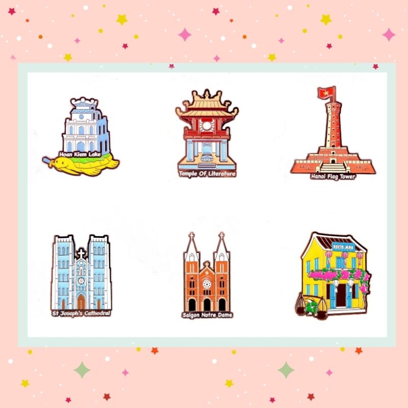 Pin Sticker - Ghim Cài Bằng Kim Loại - Địa Danh Việt Nam | Shopee Việt Nam
