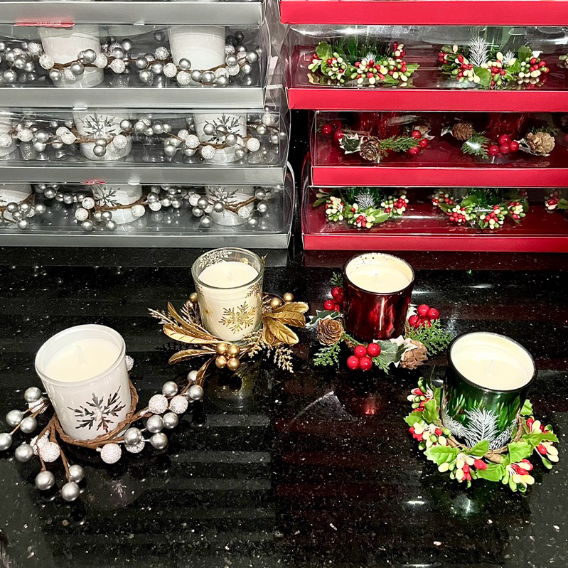 Noel candle gift set - Bộ nến thơm thuỷ tinh 4 lọ | Shopee Việt Nam