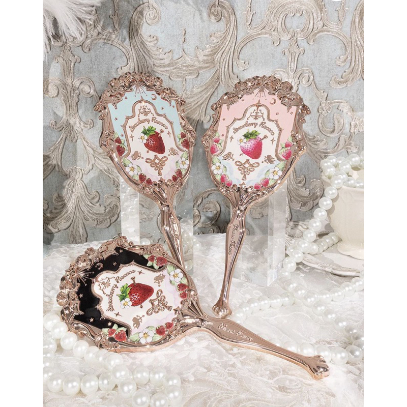 Sẵn Gương Cầm Tay Strawberry Rocaca Hồng - Flower Knows | Shopee Việt Nam
