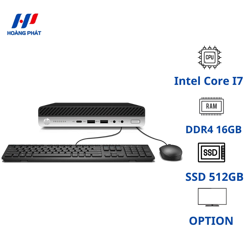 Máy tính HP ProDesk 600 G3 Mini CPU i5 6500T Ram 8GB SSD 256GB NVMe ...