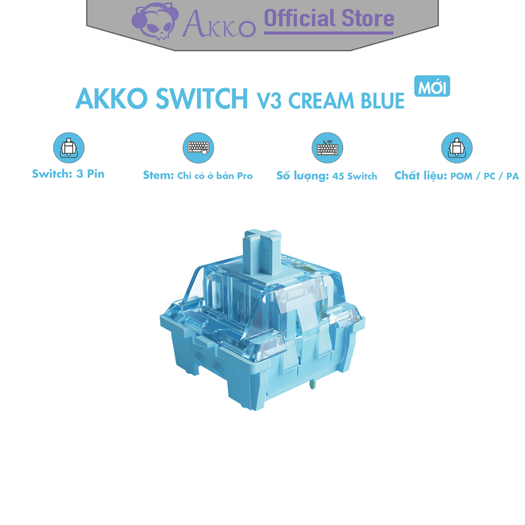 AKKO Switch V3 / Cream Blue [ 45 switch ] - Hàng Chính Hãng | Shopee Việt Nam