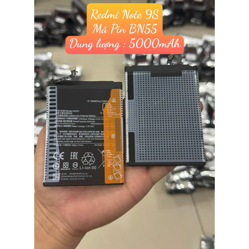 Pin Xiaomi Redmi Note 9S Zin New Mã Pin BN55 - Dung Lượng Chuẩn 5000mAh ...