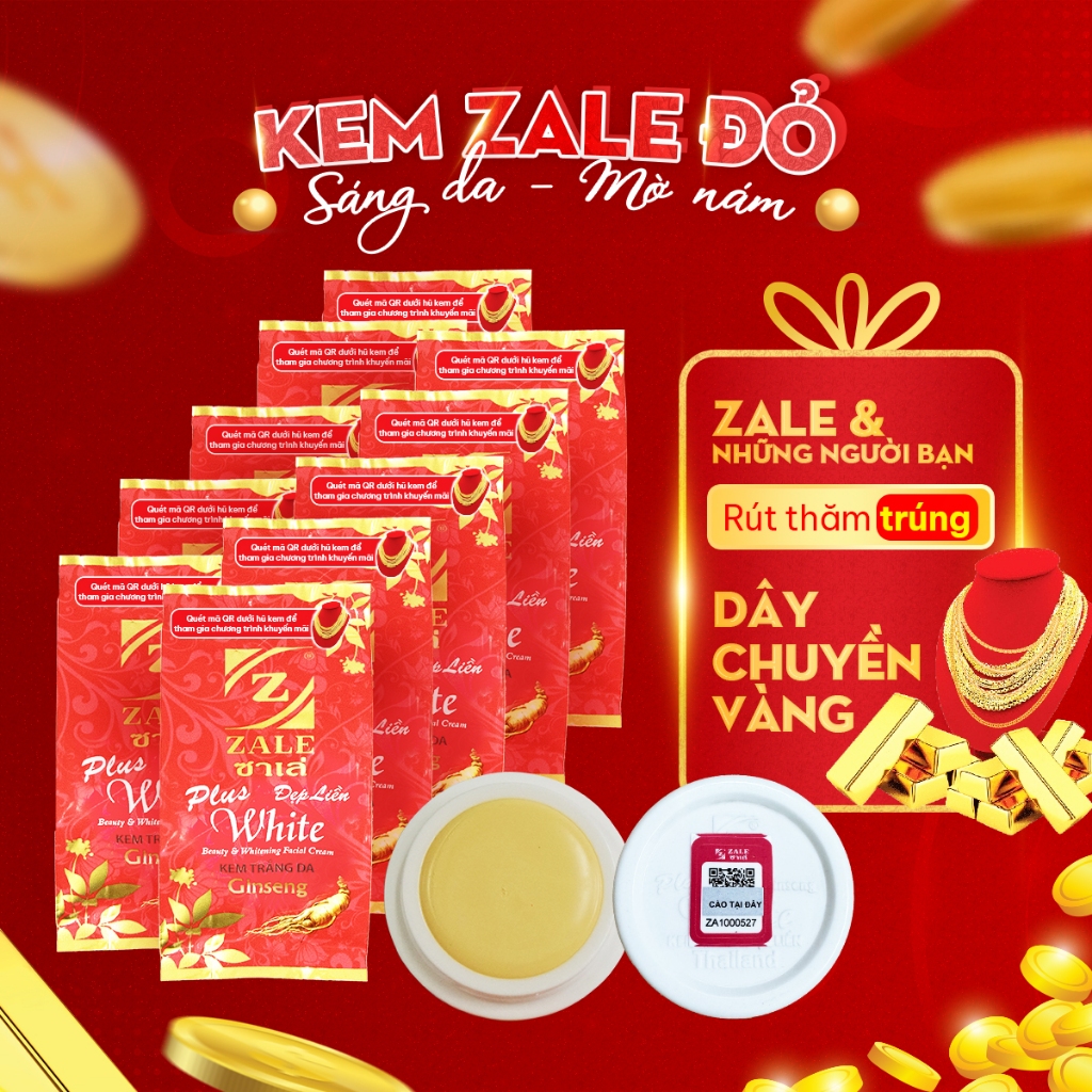 [ZALE THÁI CHÍNH HÃNG] Kem Nén Dưỡng Sáng Da Mờ Nám ZALE Đỏ Nhân Sâm ...