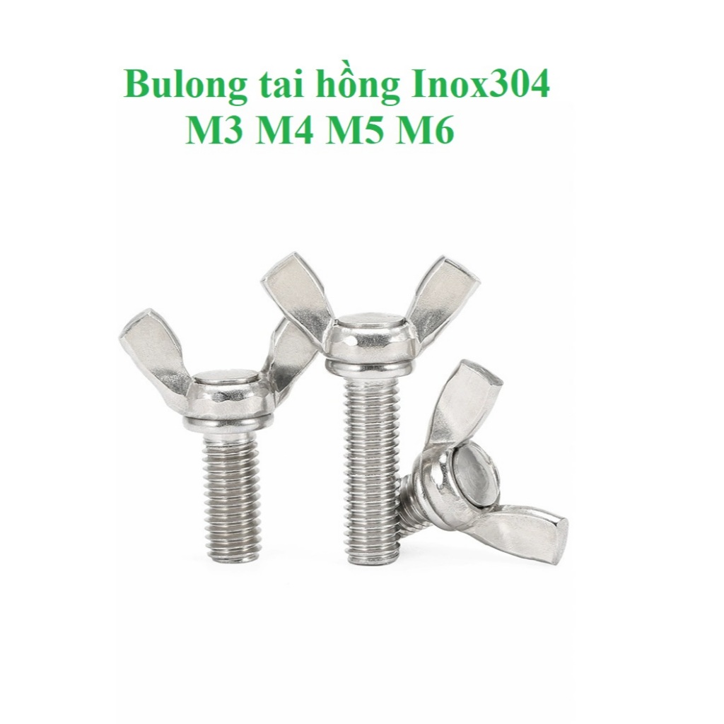 5 cái M3 -M6 Bulong tai hồng tai chuồn M3,M4,M5,M6 inox304 | Shopee Việt Nam