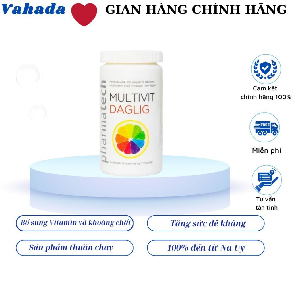 Viên uống bổ sung Vitamin và Khoáng chất Multivit Daglig đạt tiêu chuẩn ...