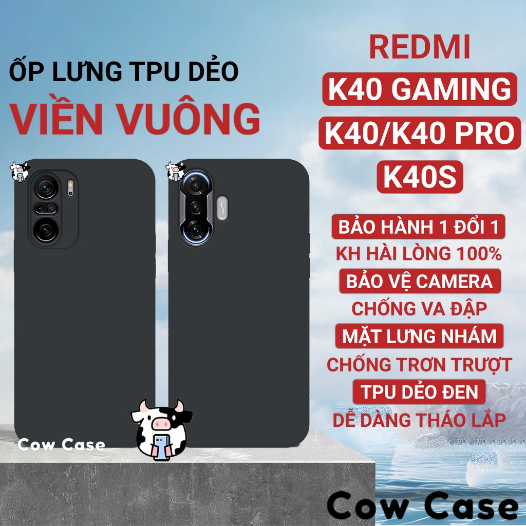 Ốp lưng K40 Gaming, K40s, K40 Pro Redmi TPU đen Cowcase | Vỏ lưng điện thoại Xiaomi bảo vệ ...