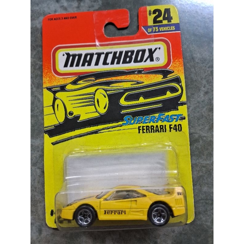 MATCHBOX FERRARI F40 MÀU VÀNG SERIES SUPER FAST | Shopee Việt Nam