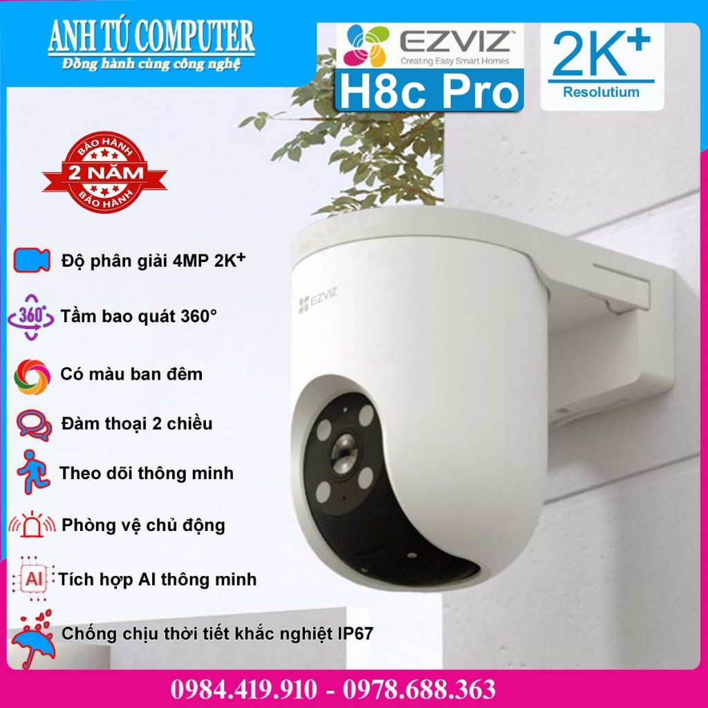 Camera WiFi EZVIZ H8C Pro 2K+ 4MP | Shopee Việt Nam