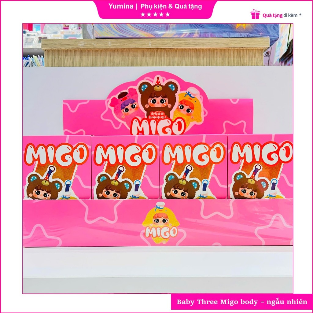 Blindbox Baby Three Migo full body gấu bông dễ thương hộp mù bé ba ...