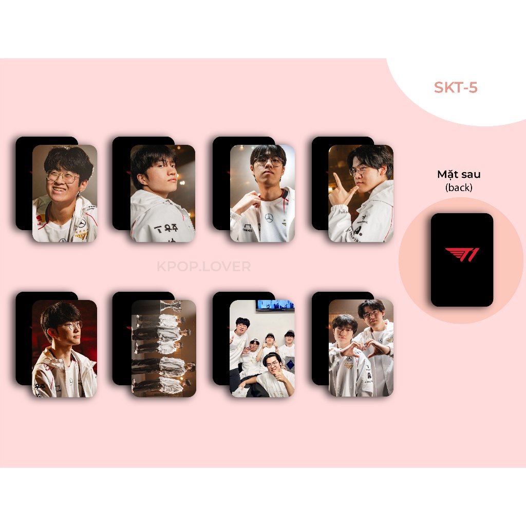 Set 8 Photocard Bo Góc Đội Tuyển SKT T1 | Ảnh Fanmade LMHT - Card Tướng ...