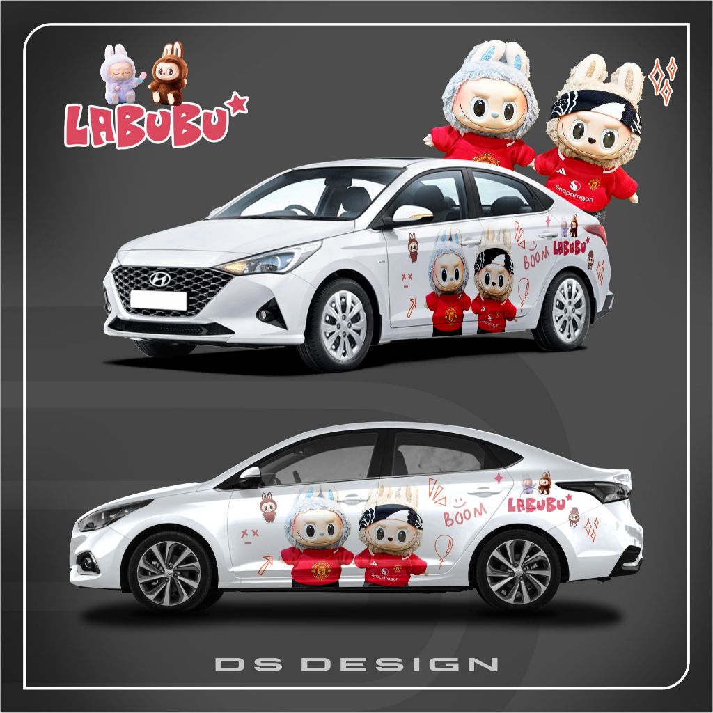 Tem dán xe ô tô Labubu 05 - Sticker Labubu - Decal dán xe ô tô - DS ...