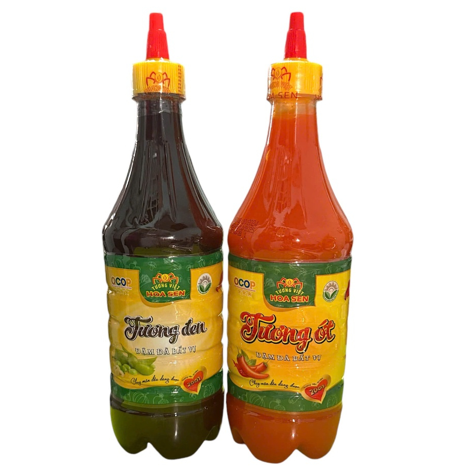 TƯƠNG ỚT, TƯƠNG ĐEN HOA SEN Chai 700gram - Tương Việt Hoa Sen, Tương Ớt ...