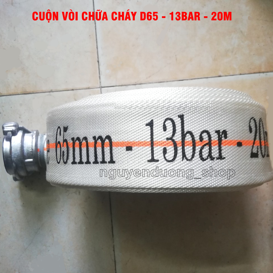 Cuộn vòi chữa cháy D65 - 13Bar - 20 mét , vòi rồng cứu hỏa , dây ,ống dẫn nước ,bơm nước PCCC ...