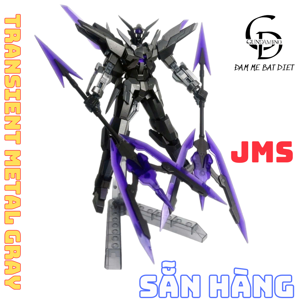 [SẲN HÀNG] Mô Hình Lắp Ráp JMS HG BF 1/144 Transient Metal Gray DB(tặng kèm base+Decal nước ...