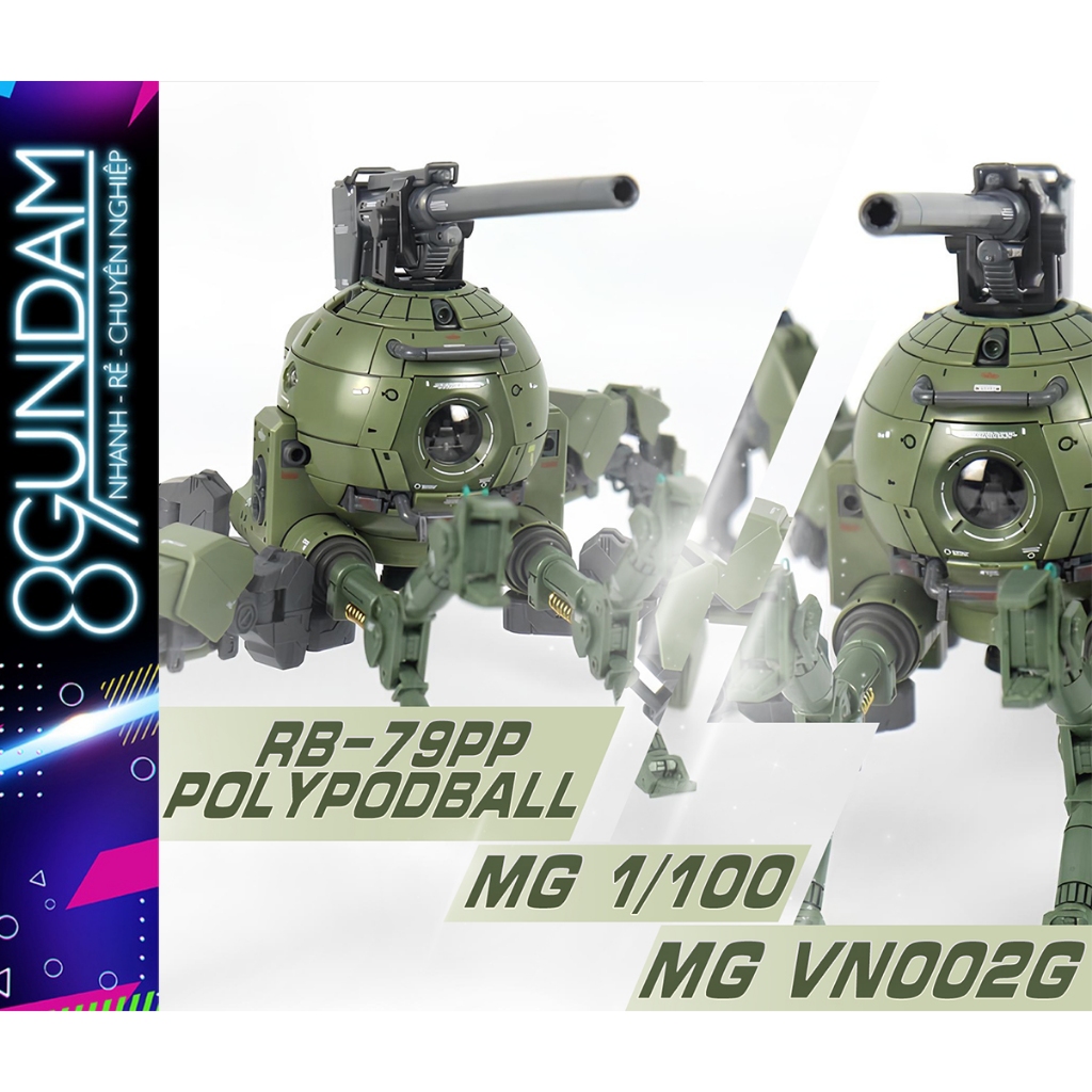 [CÓ SẴN] Mô Hình Lắp Ráp MG VN002G RB-79PP Polypodball (tặng kèm decal ...